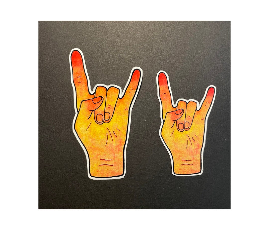 Vinyl Sticker Decal Diecut, Sign of the Horns - Etsy
