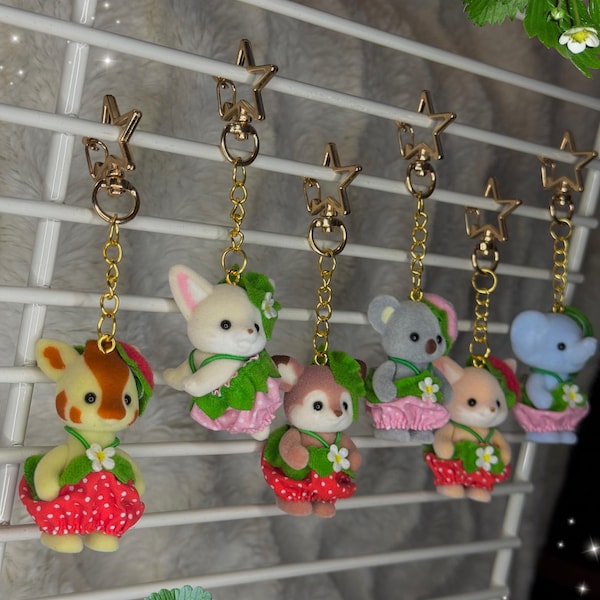 Calico Critter Keychain Cherry - Etsy