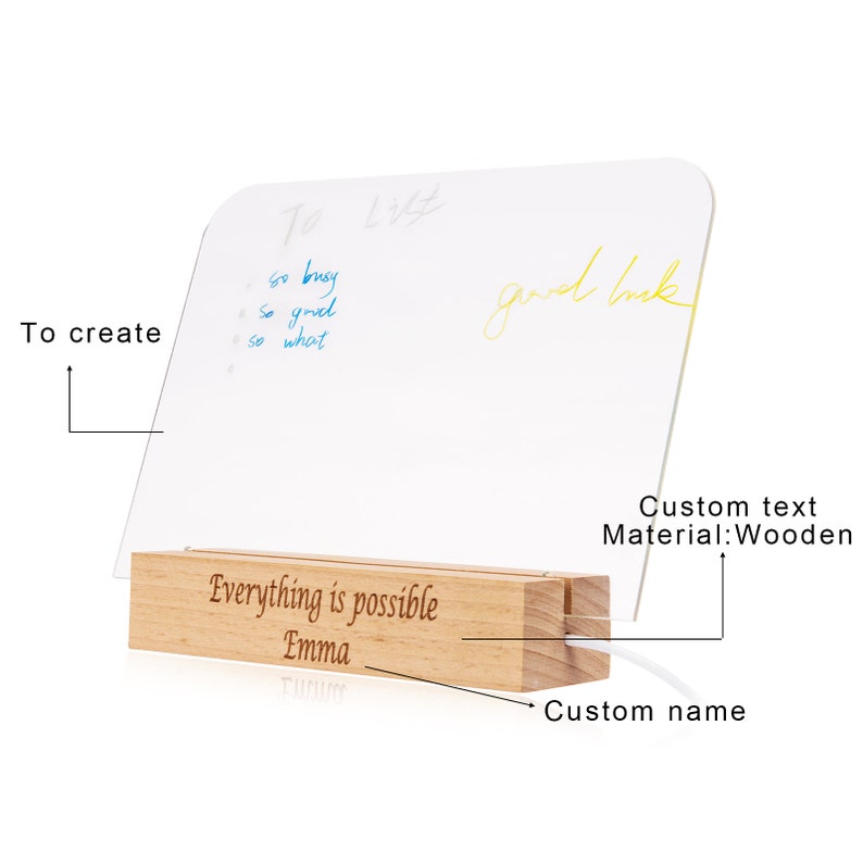 Custom Acrylic Wood Plaque, Custom Wooden Boards, Decorative Desk ...