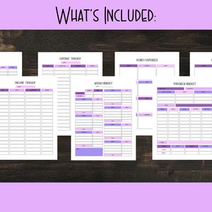 Printable Budget Planner Bundle | Purple Rainbow Printable Budget ...