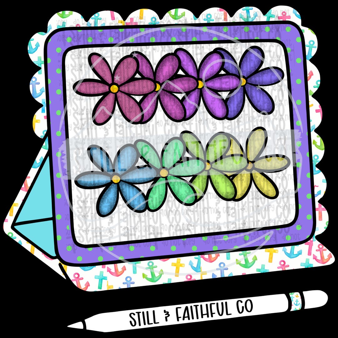 Colorful Flower Clipart Bundle | Bright Floral PNG Set | Daisy Clipart ...