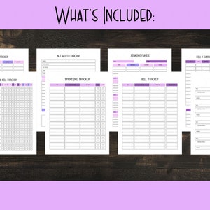 Printable Budget Planner Bundle | Purple Rainbow Printable Budget ...