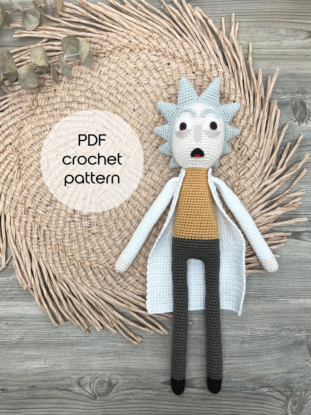 Mad Scientist PDF Crochet Pattern Amigurumi Soft Toy Crazy Sci-fi ...