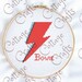 David Bowie Cross Stitch Pattern - Digital Download PDF - Lighting Bolt ...