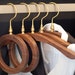 Clothes Hanger, Wooden Brass Clothing Hanger, Non Slip Clothes Rack ...
