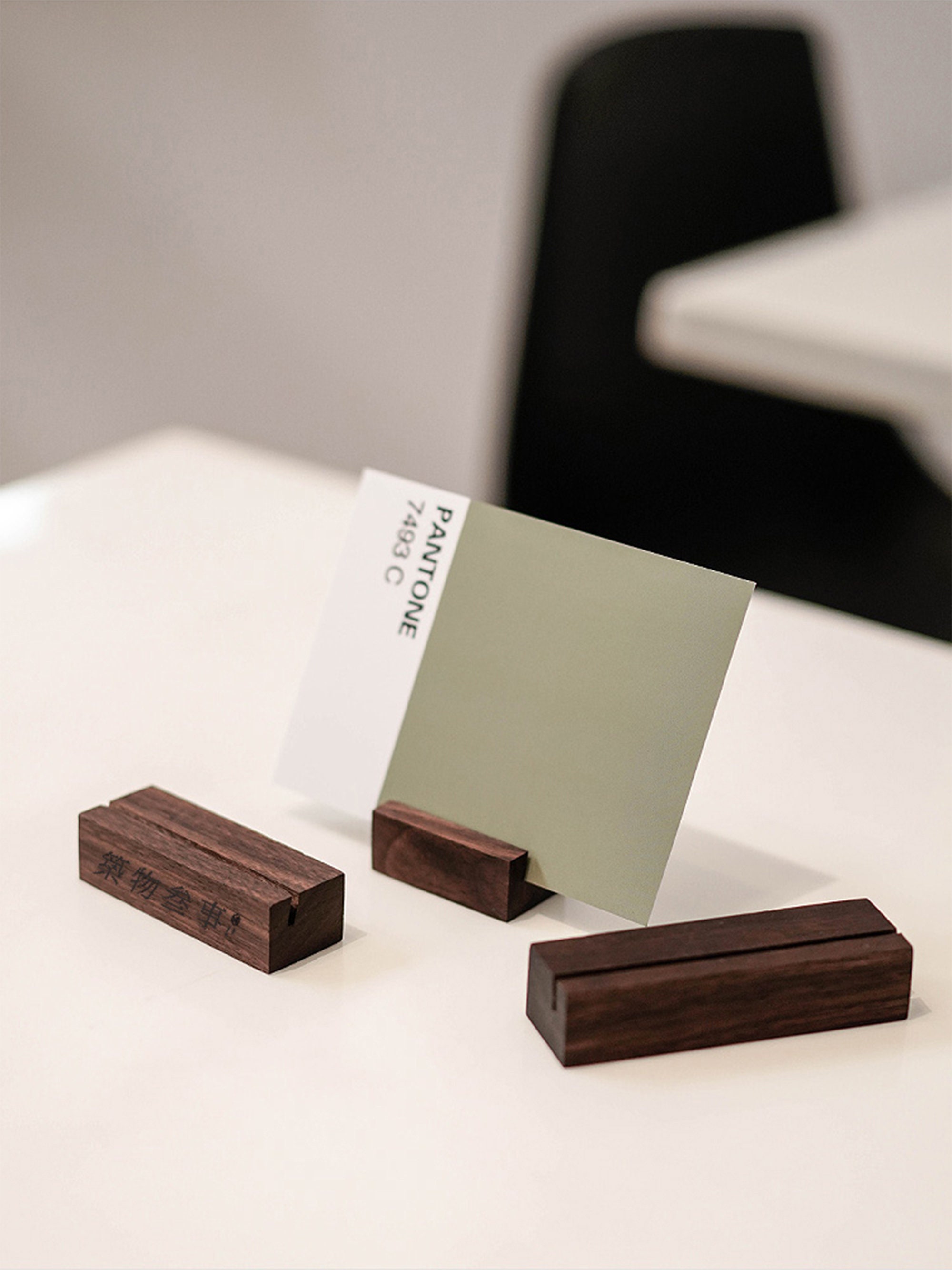 Walnut Card Holder Table Card Stand Name Place Card Stand - Etsy