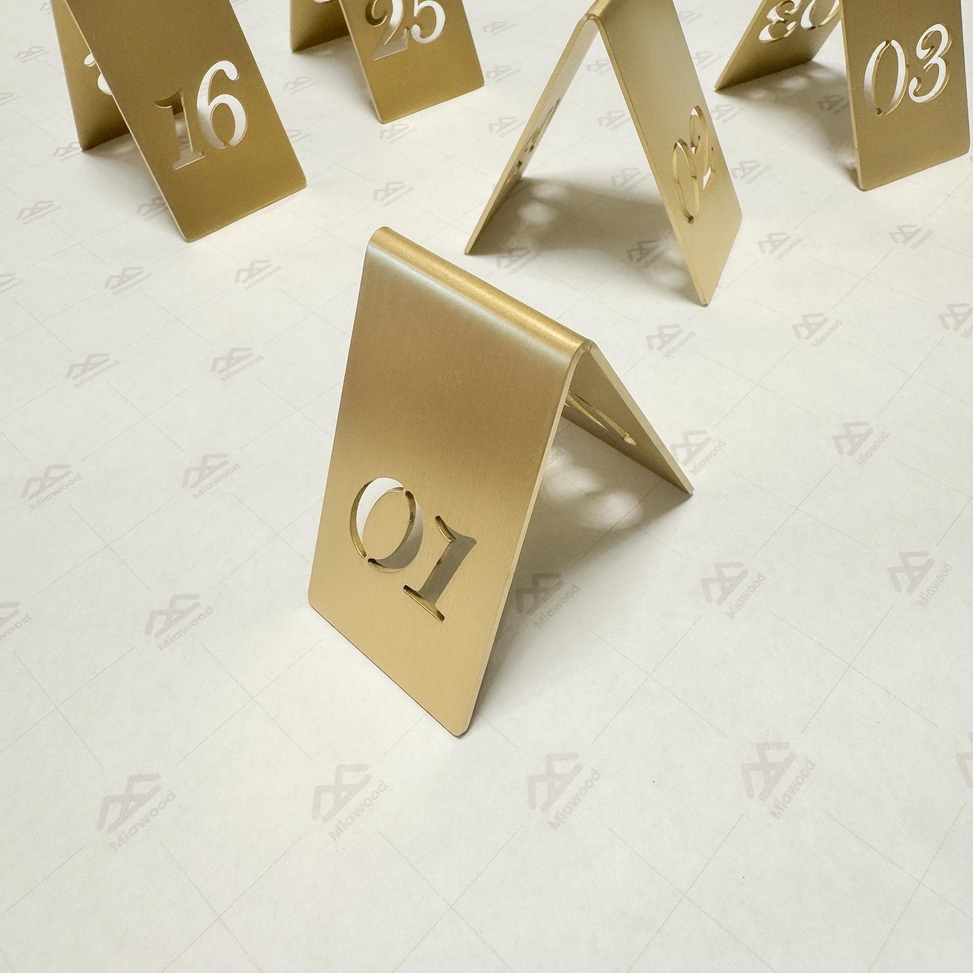 Custom Brass Table Numbers: Laser Cut Metal Signs - Etsy