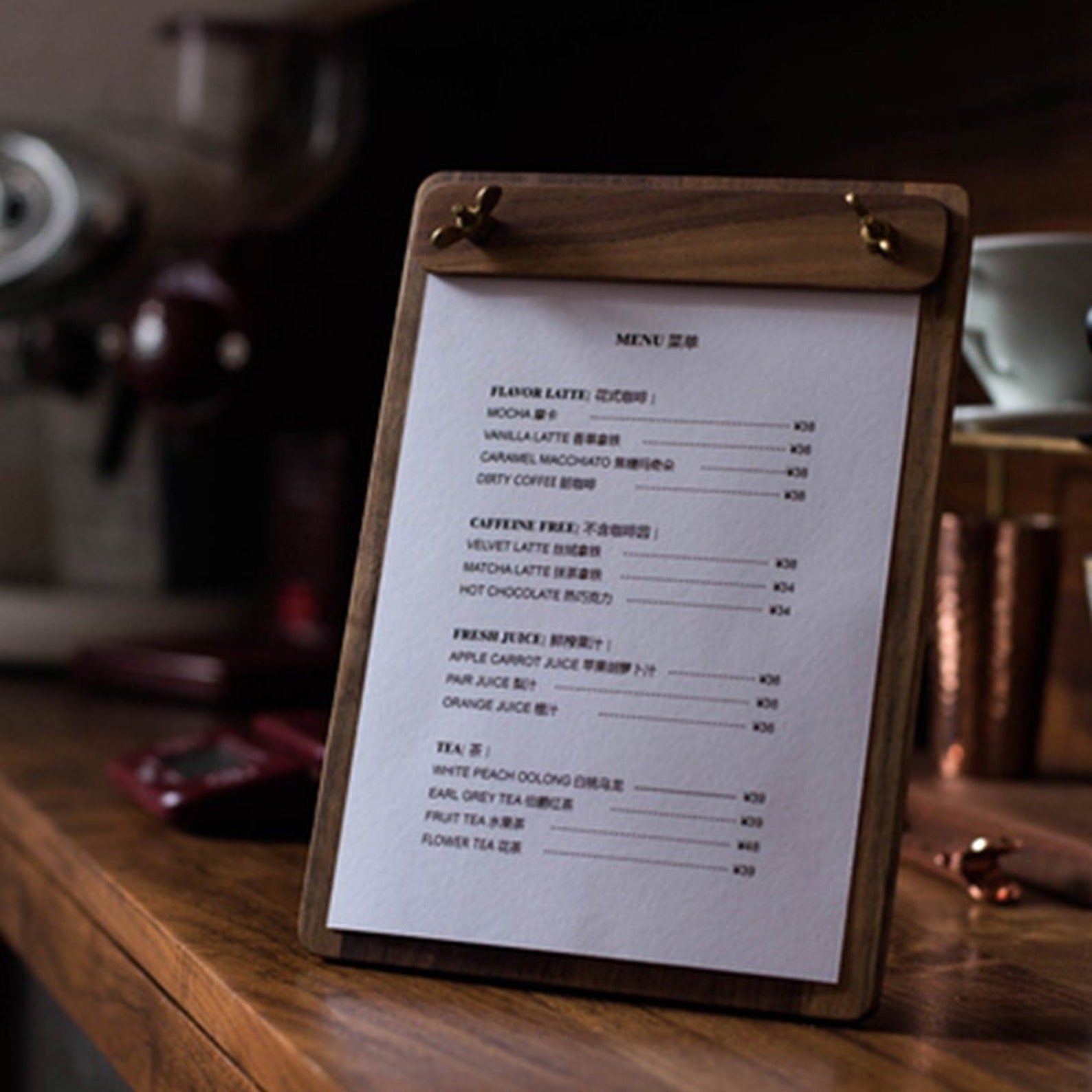 Wooden Restaurant Menu Board, Wooden Menu Stand, Retro Clipboard - Etsy