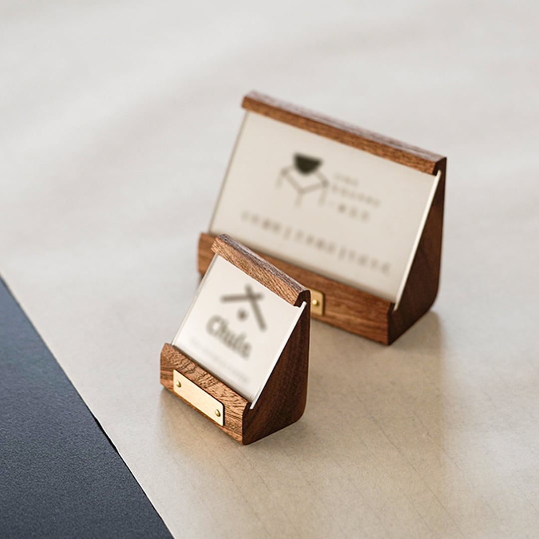 Wood Place Card Holder, QR Code Menu Stand, Custom Logo - Etsy