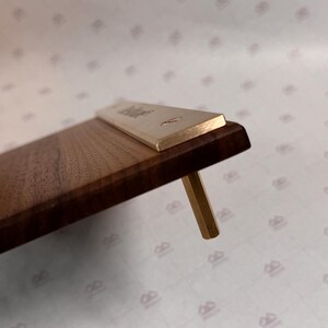 Walnut Wood & Brass Menu Holder: Restaurant Bar Wedding Display - Etsy