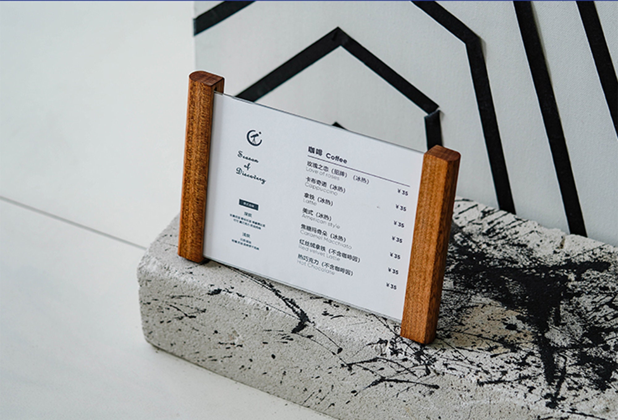 Acrylic Menu Display With Wood Stands Acrylic Sign Holder - Etsy Canada