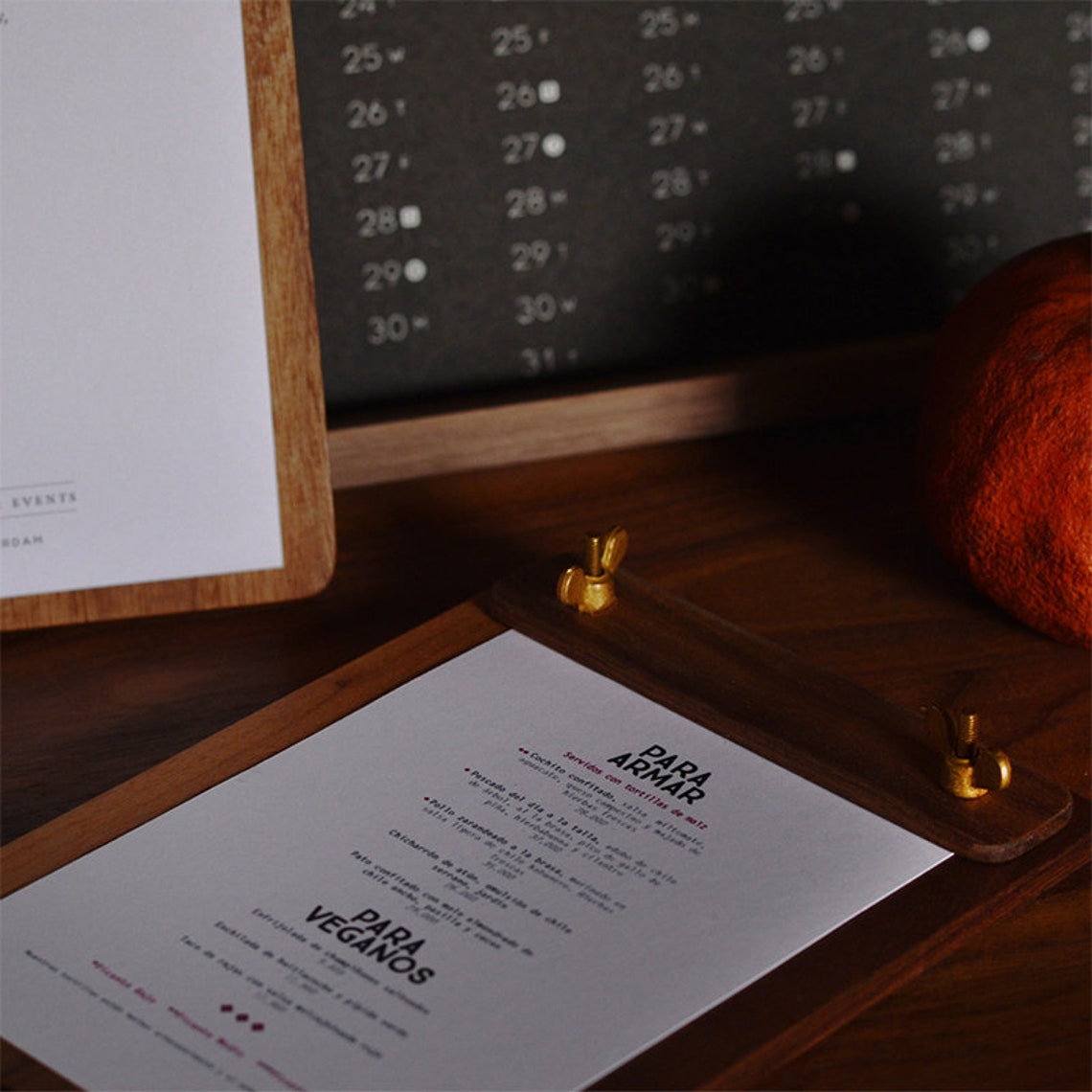 Wooden Restaurant Menu Board Wooden Menu Stand Retro - Etsy