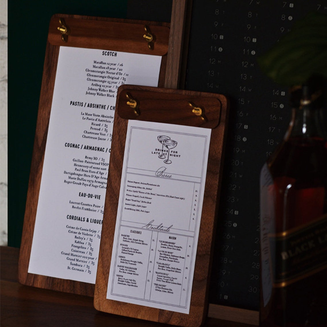 Wooden Restaurant Menu Board Wooden Menu Stand Retro - Etsy