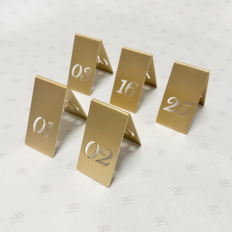 Custom Brass Table Numbers: Laser Cut Metal Signs - Etsy Australia