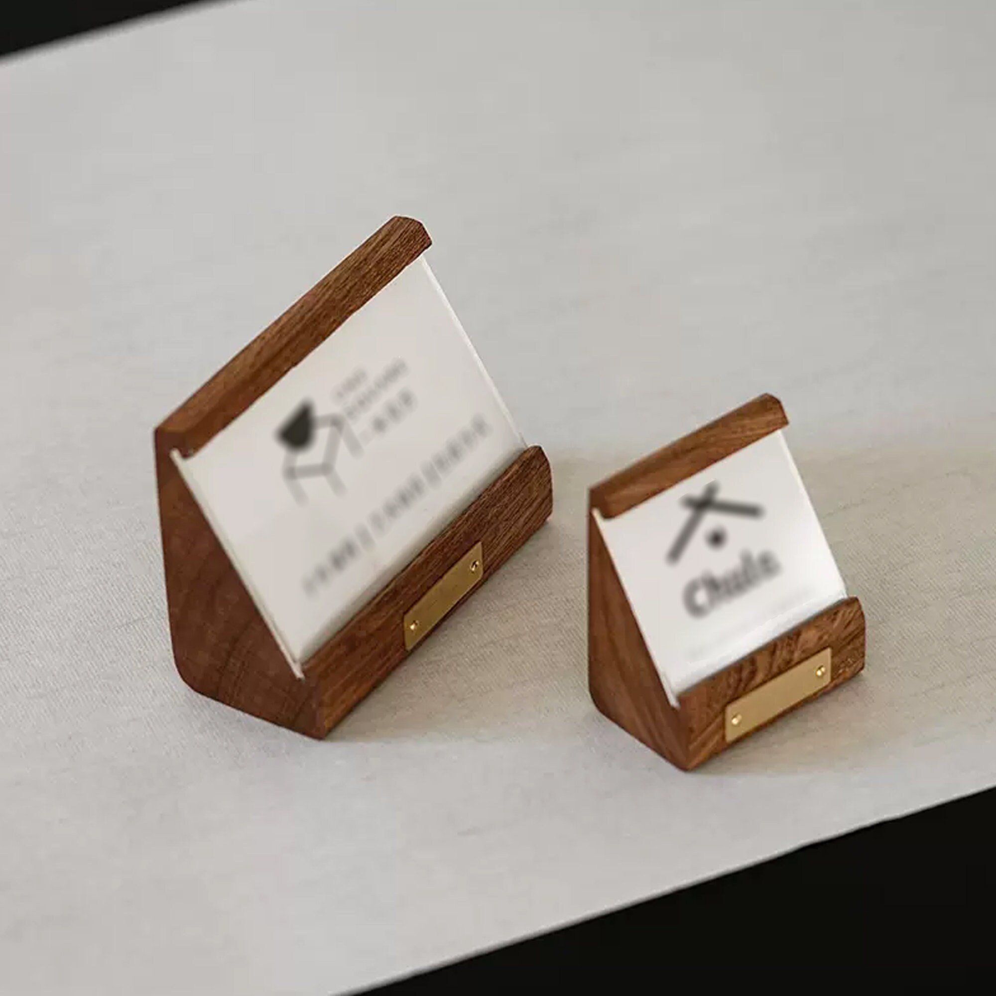 Wood Place Card Holder, QR Code Menu Stand, Custom Logo - Etsy