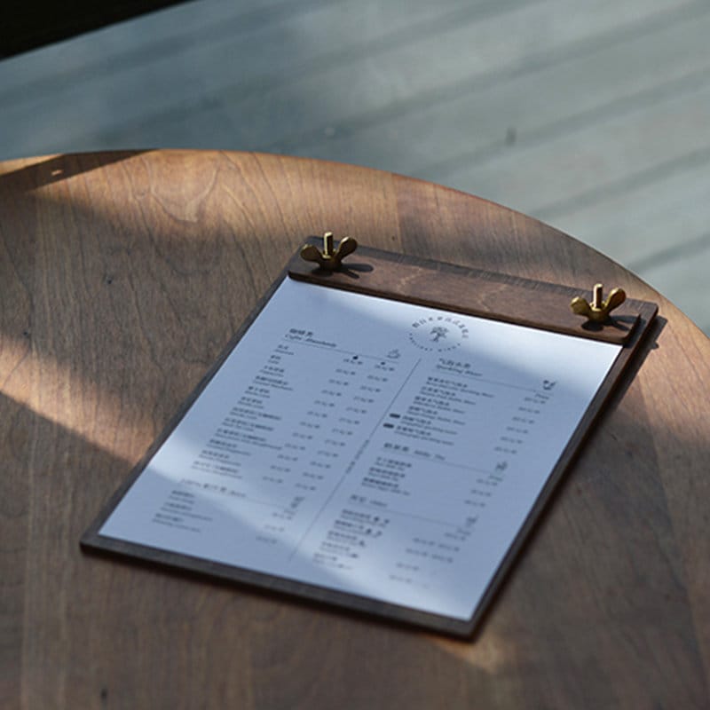 Vintage Menu Clip Board, A4 Wooden Clipboard, Restaurant Mini Clipboard ...