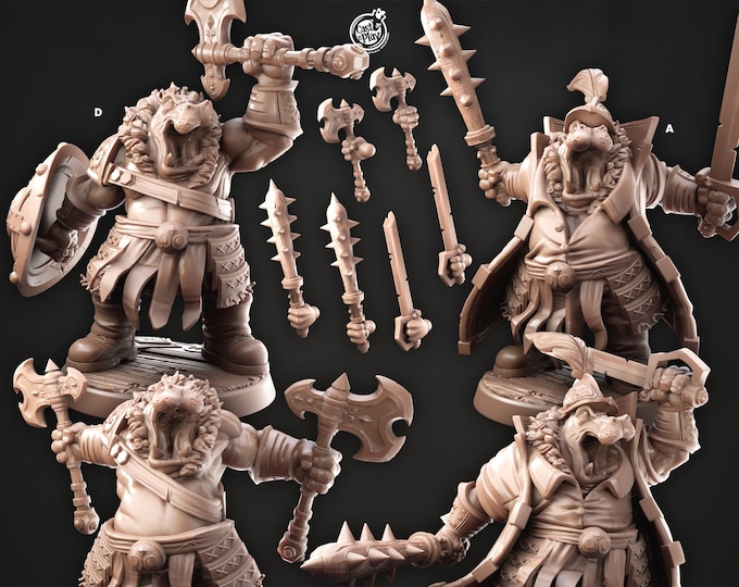 Giff Brawler Brute Miniature Hippo Boss Dungeons and Dragons Mini RPG ...