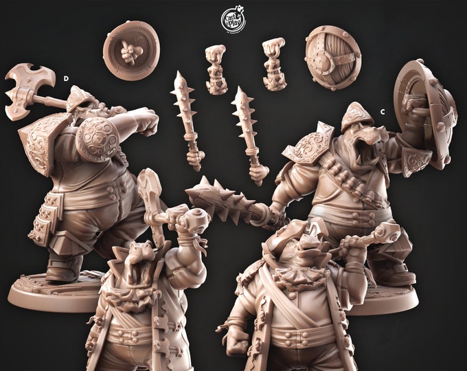 Giff Brawler Brute Miniature Hippo Boss Dungeons and Dragons Mini RPG ...