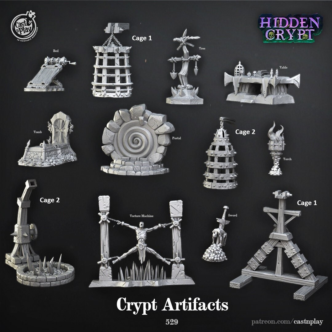 Crypt Artifacts | Hidden Crypt - Cast N Play | D&D | TTRPG | High ...