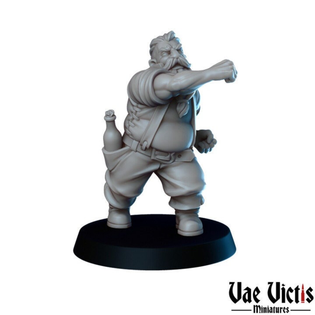 Dwarf Brawler | Bar Brawl - Vae Victis Miniatures | High Resolution ...