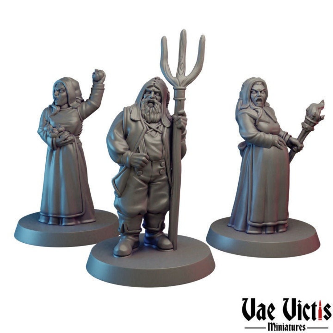 Angry Villagers | Village Uprising - Vae Victis Miniatures | High ...