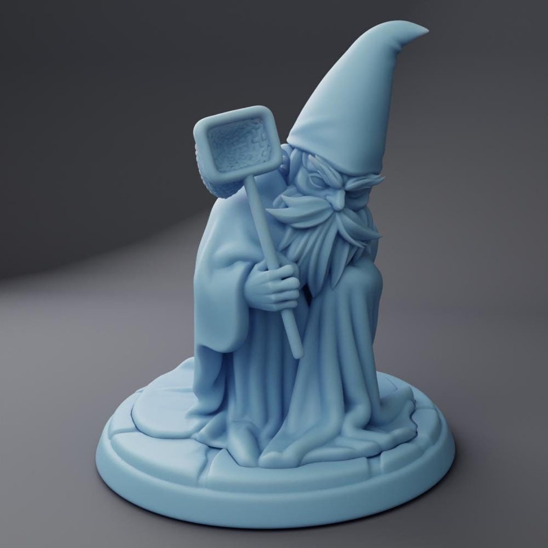Tiny Green Mall Wizard | Twin Goddess Miniatures | D&D | TTRPG | High ...