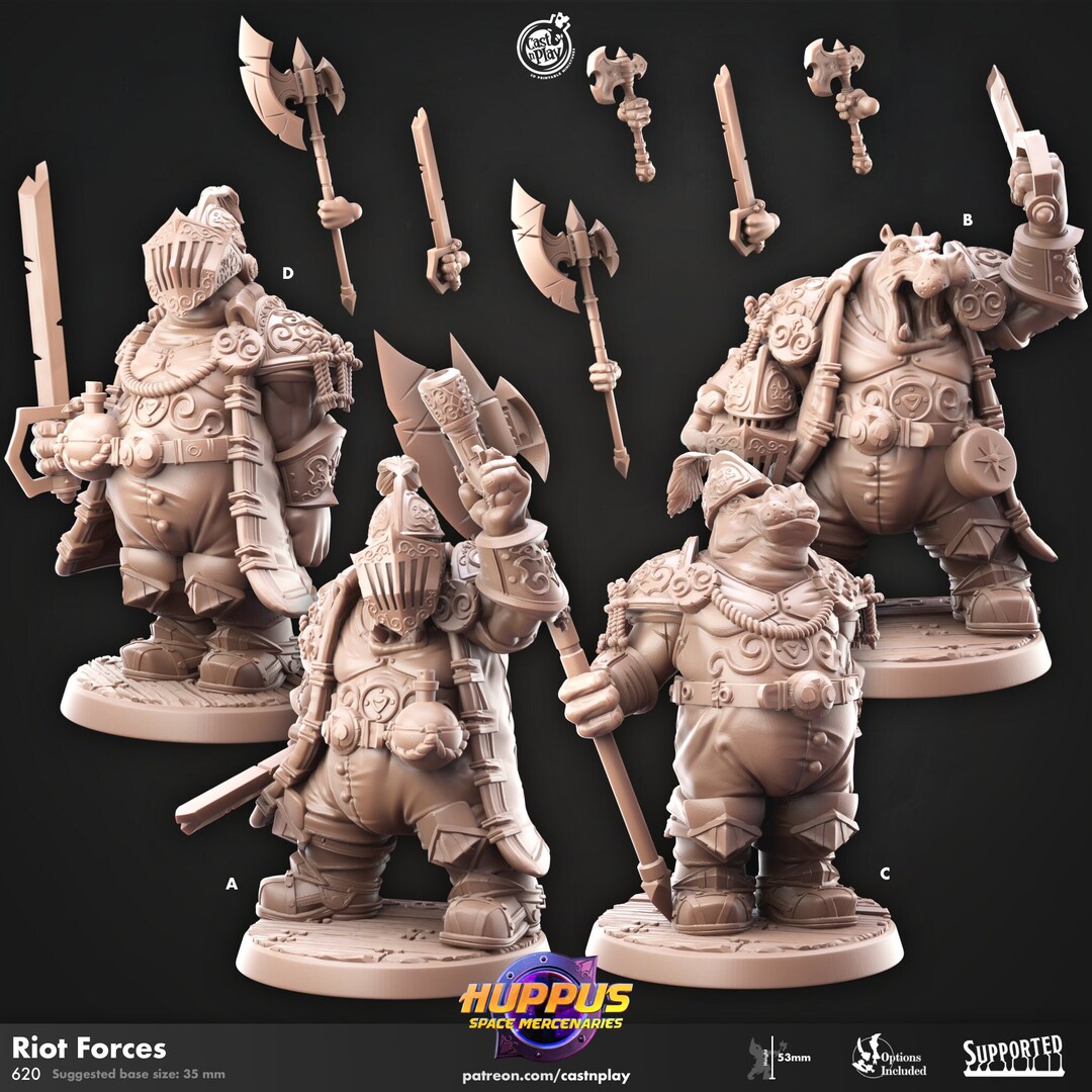 Giff Riot Forces | Huppus Space Mercenaries - Cast N Play | D&D | TTRPG ...