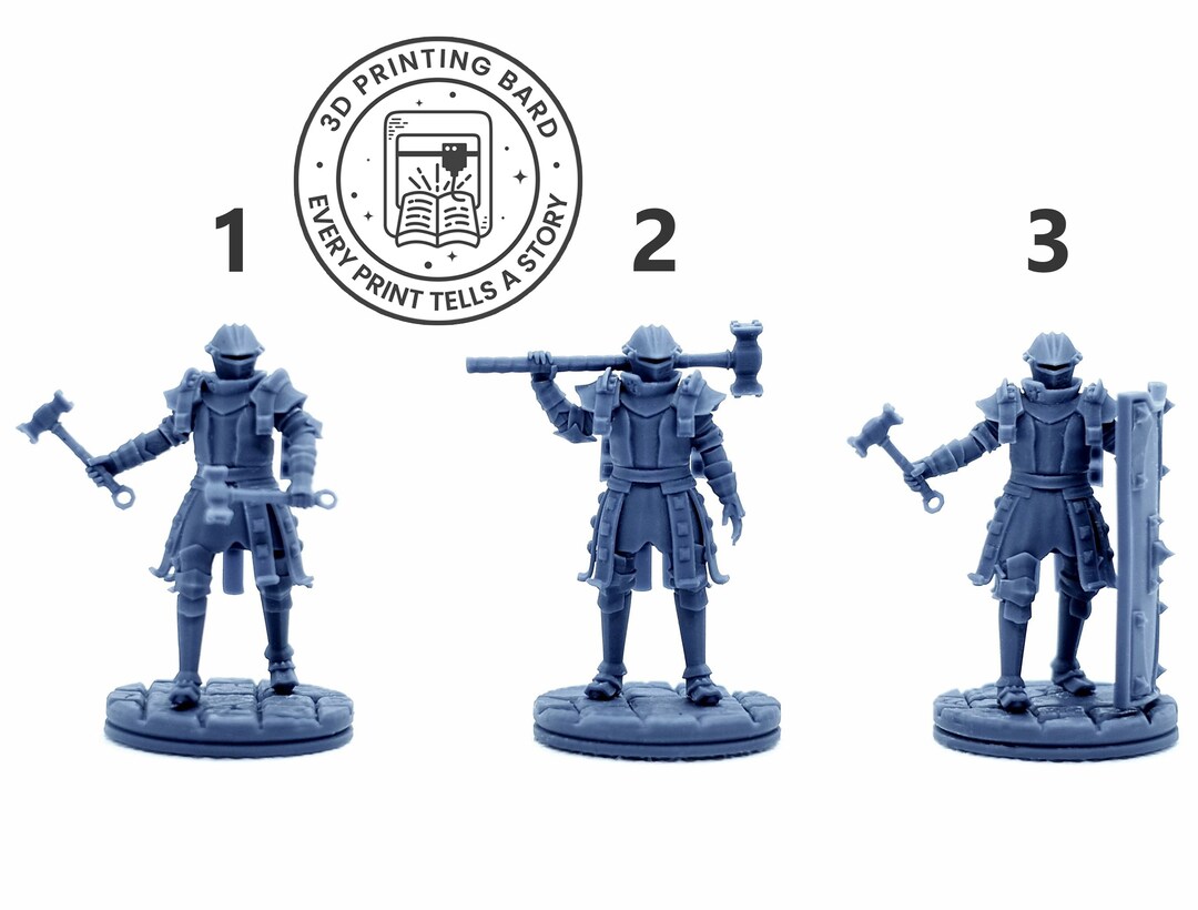Hammer Knight | Dungeons and Dragons Miniatures | Human Fighter | 12K ...