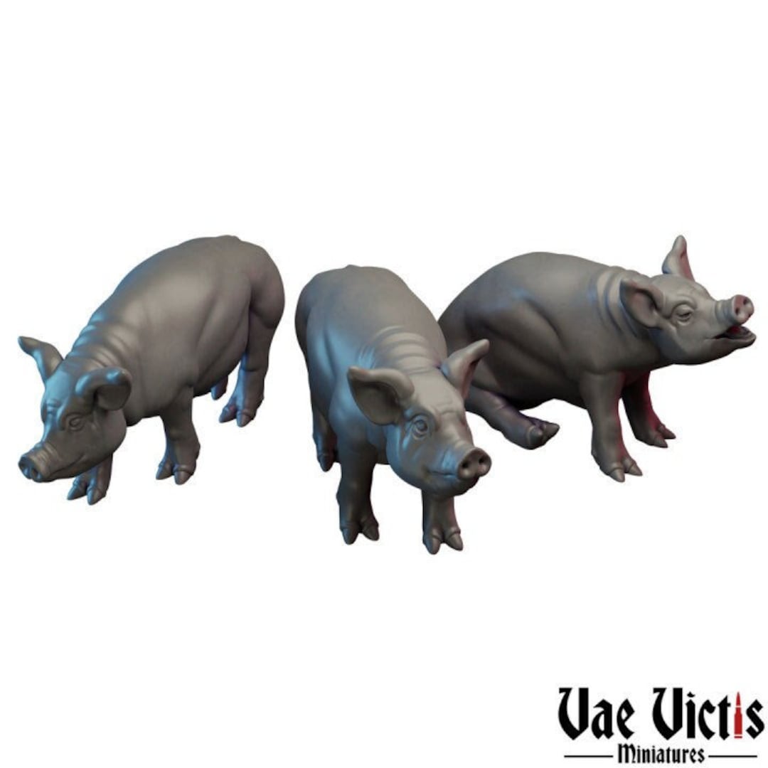 Pigs Set of 3 Village Uprising Vae Victis Miniatures - Etsy