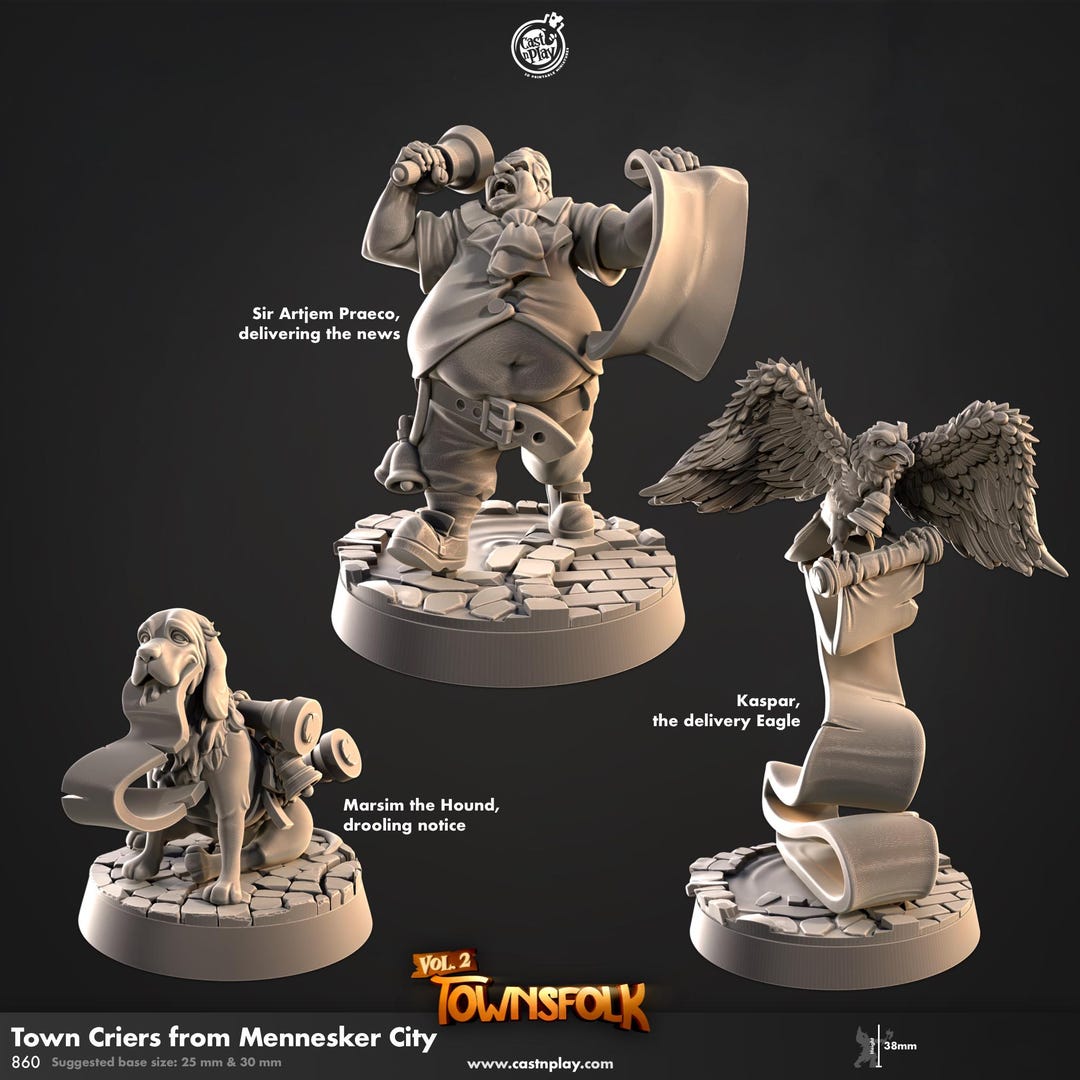 Town Criers From Mennesker City | Townsfolk Vol. 2 - Cast N Play | D&D ...