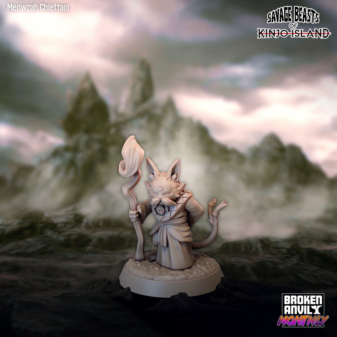 Meowzah Chieftain, Catfolk Leader | Savage Beasts of Kinjo Island ...