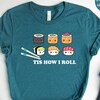 Sushi Shirt, Cute Sushi Icon T-shirt, Sushi Tee Shirt, Japanese Food ...