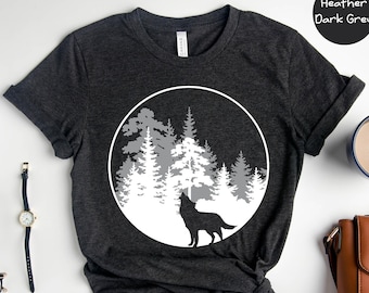 Wolf Howling Shirt - Etsy
