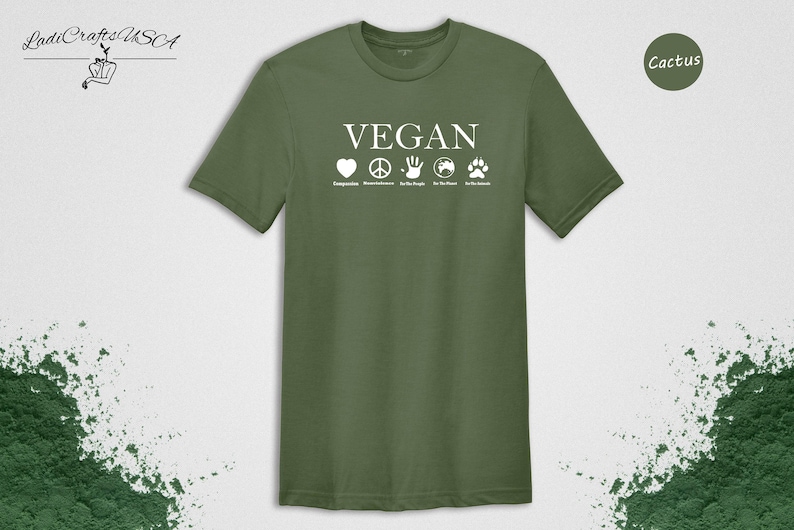 Vegan Shirt Animal Lover Tee, Plant Based Message (unisex XS-XXL ...
