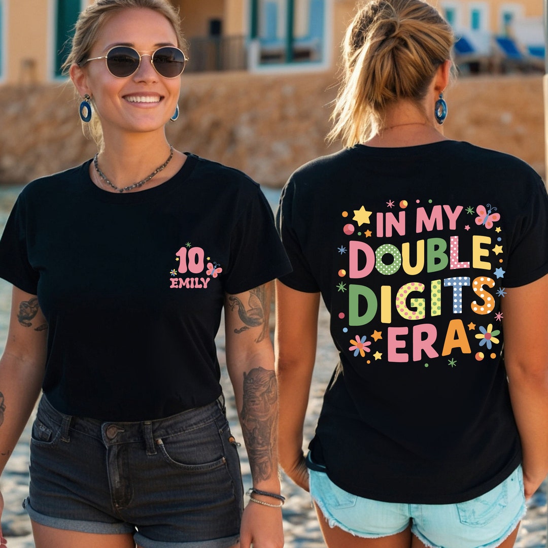 Custom in My Double Digits Era Shirt, Birthday Party Shirt, Matching ...