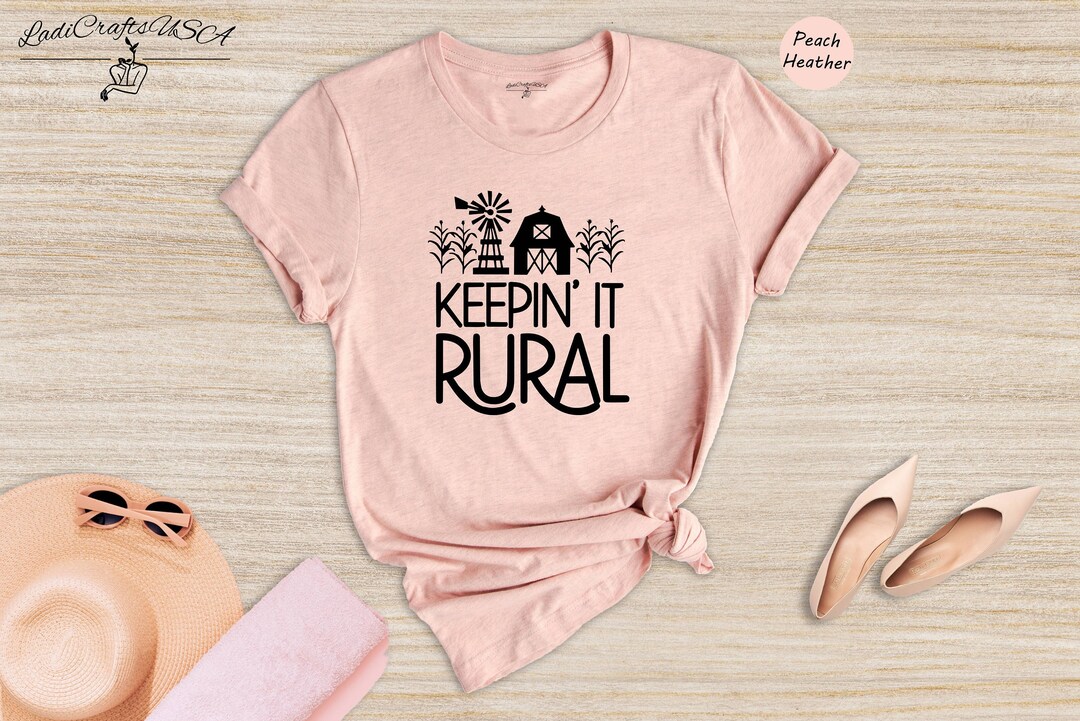Keepin It Rural T Shirt Farmer Shirt Farm Girl Tee Cowgirl Shirt