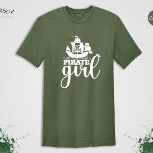 Pirate Girl Shirt, Gift for Sea Lover Girls, Cool Pirate Shirt ...
