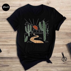 Desert Sunset T-shirt, Desert Shirt, Cactus Tee, Country Desert Shirt ...