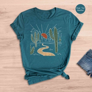 Desert Sunset T-shirt, Desert Shirt, Cactus Tee, Country Desert Shirt ...