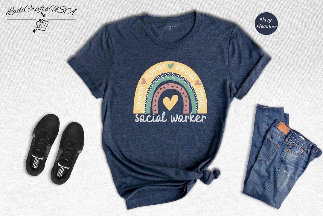 Rainbow Social Worker Shirt, Best Social Worker, Social Worker Life T ...