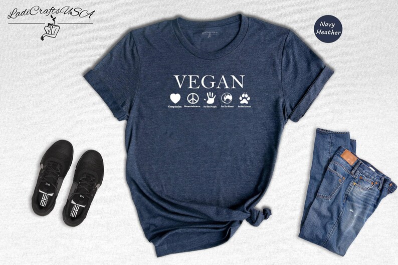 Vegan Shirt Animal Lover Tee, Plant Based Message (unisex XS-XXL ...