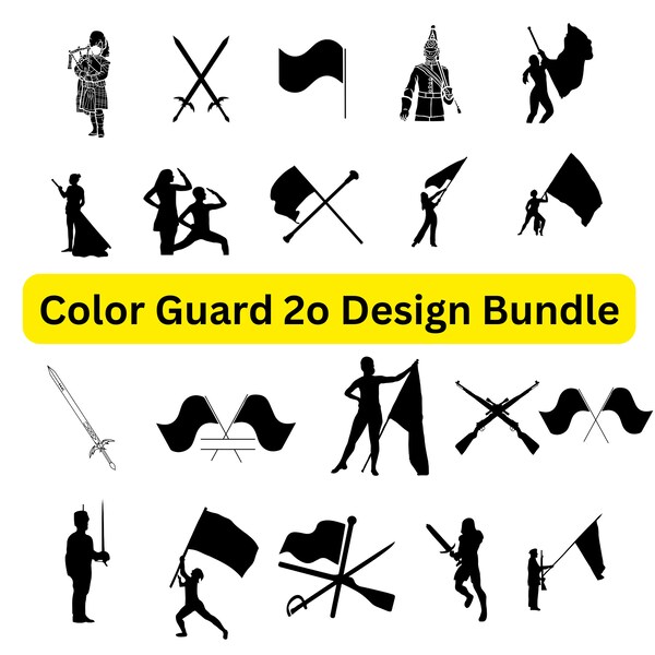 Color Guard Silhouette Png - Etsy