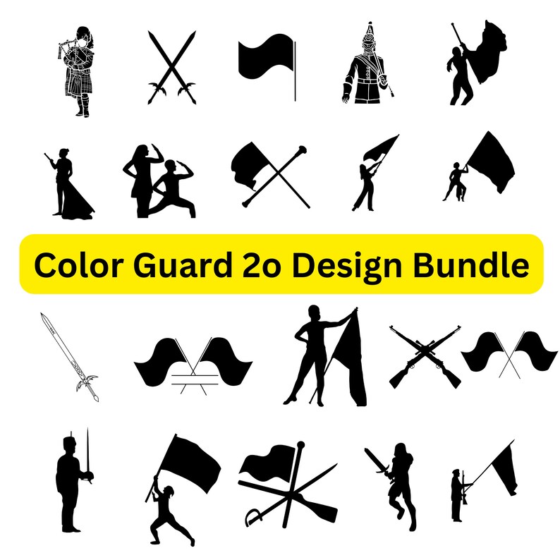 Color Guard Svg Bundle, Marching Band SVG, Color Guard SVG, Color Guard ...