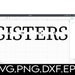 Sister Split Monogram SVG, Sibling Svg, Sister Split Name Frame Svg ...