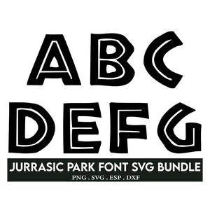 Jurassic Font Bundle, Jurassic Font Svg, Jurassic Park Svg, Jurassic ...