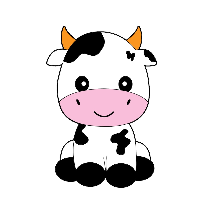 Cute mucca svg Baby cow svg Cow svg Cow Face Svg Cute - Etsy Italia