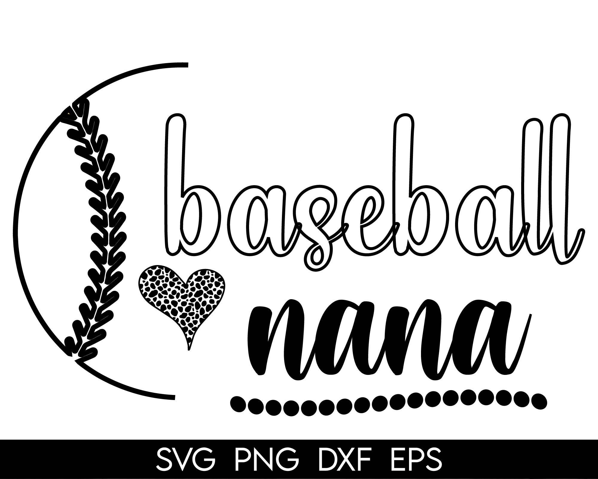 Baseball Nana Svg Leopard Heart Svg Leopard Print Svg Game - Etsy