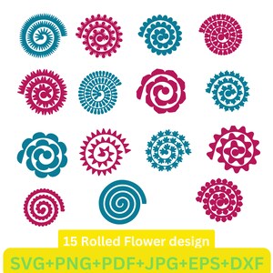 ROLLED FLOWER Svg, Rolled Flowers, Rolled Paper Flowers, Flower Bouquet ...