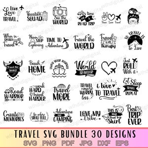 Travel Svg Bundle, Funny Travel Svg, Traveling Svg, Travel Clipart ...