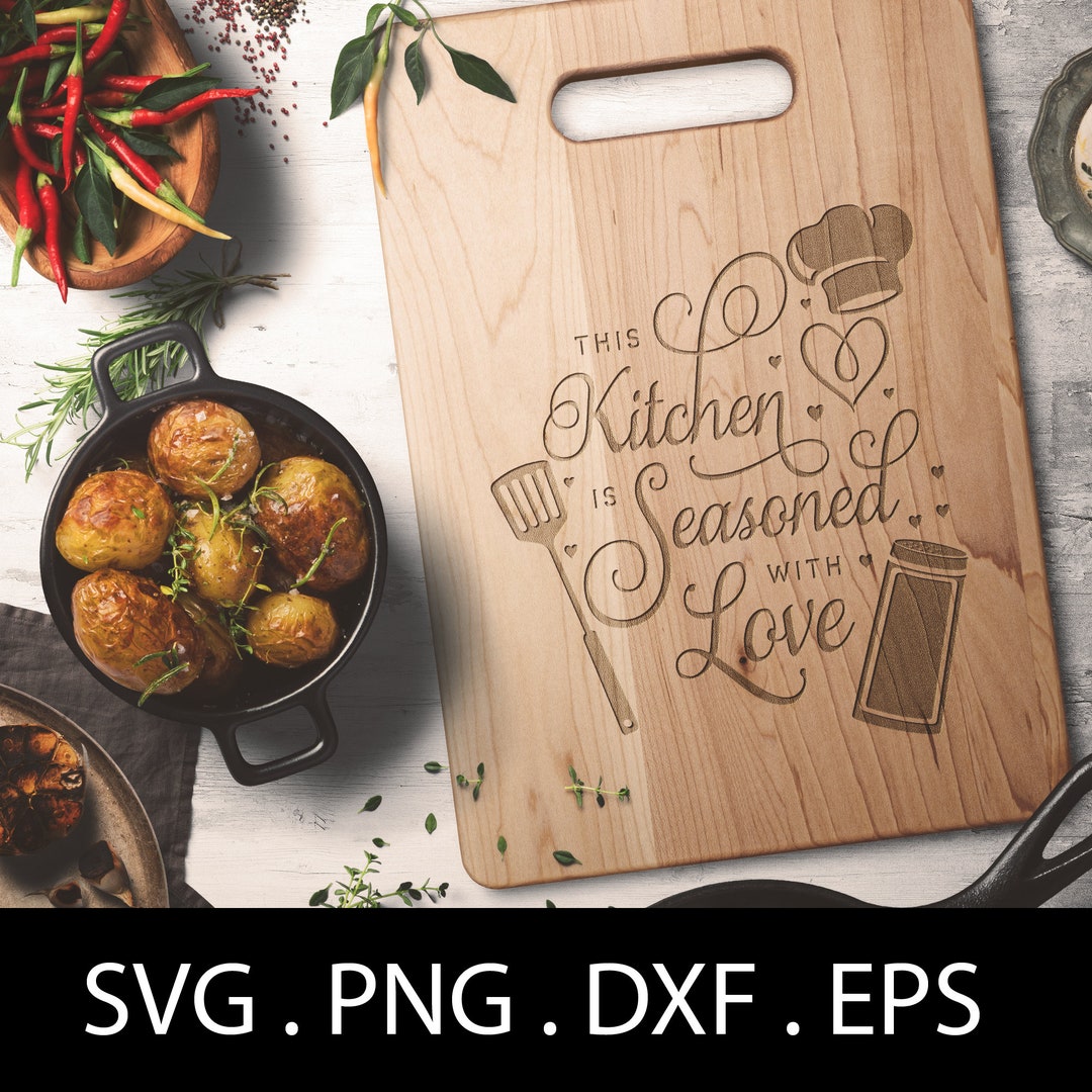 Kitchen Seasoned With Love Svg, Kitchen Design SVG Funny Quotes ...